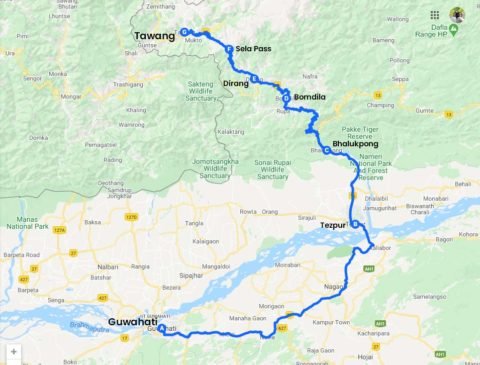 Guwahati to Tawang Road Trip - Information, Guide & Map | T2B