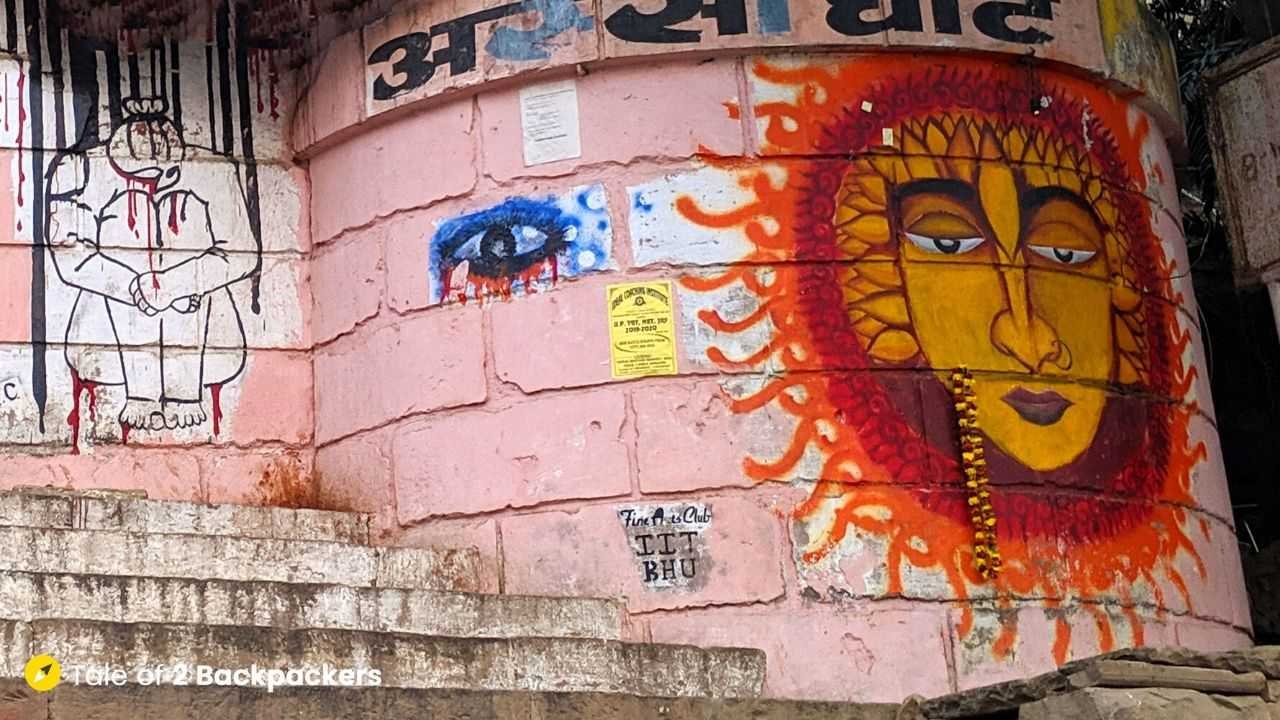 Varanasi Street Art - Adding colour with Graffitis and Art - Tale of 2 ...